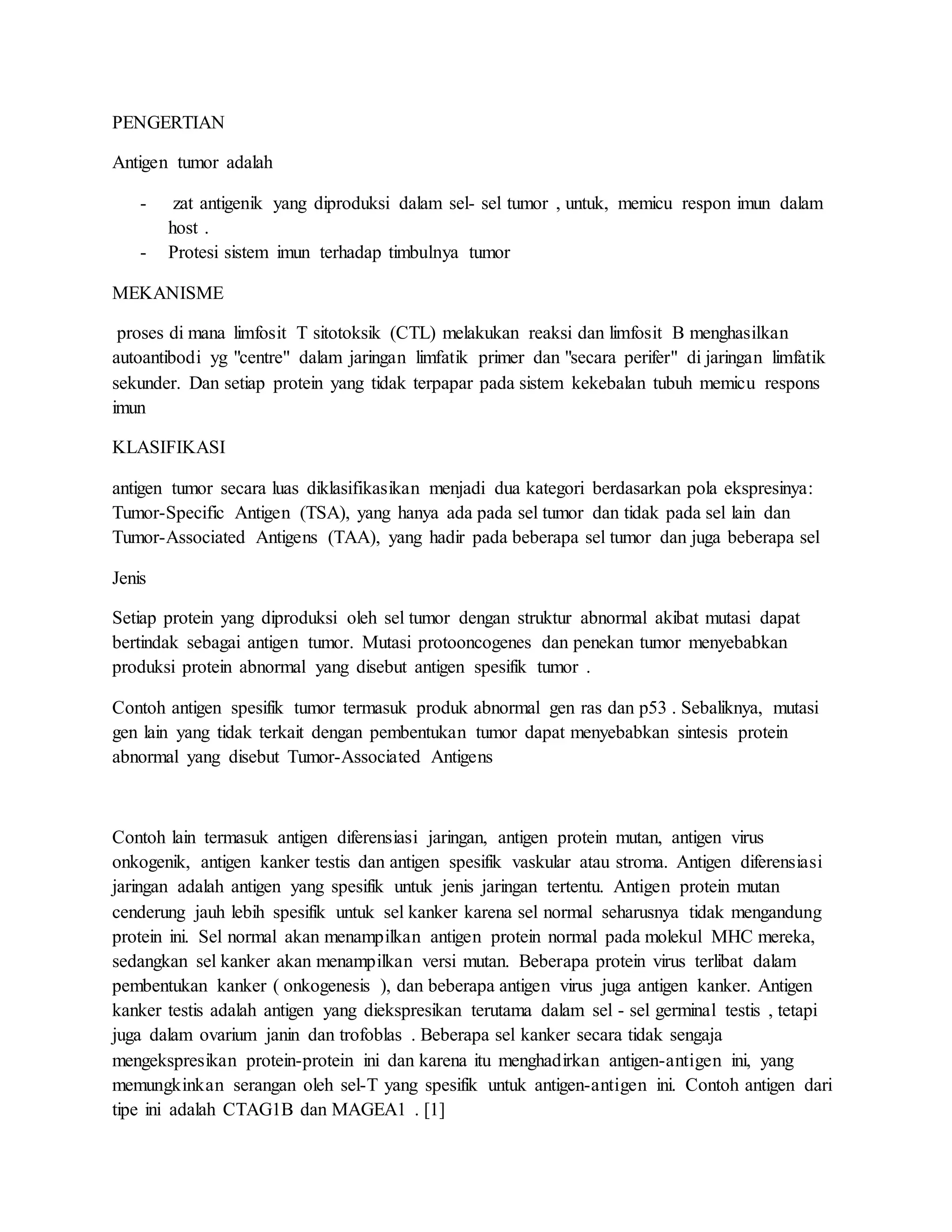 Antigen tumor 1 | DOCX