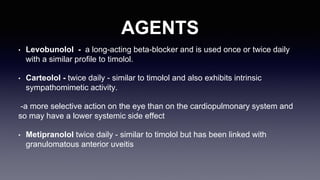 ANTIGLAUCOMA DRUGS by DR. ZAW MIN HTET | PPTX