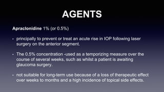 ANTIGLAUCOMA DRUGS by DR. ZAW MIN HTET | PPTX