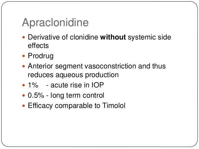 Antiglucoma medications