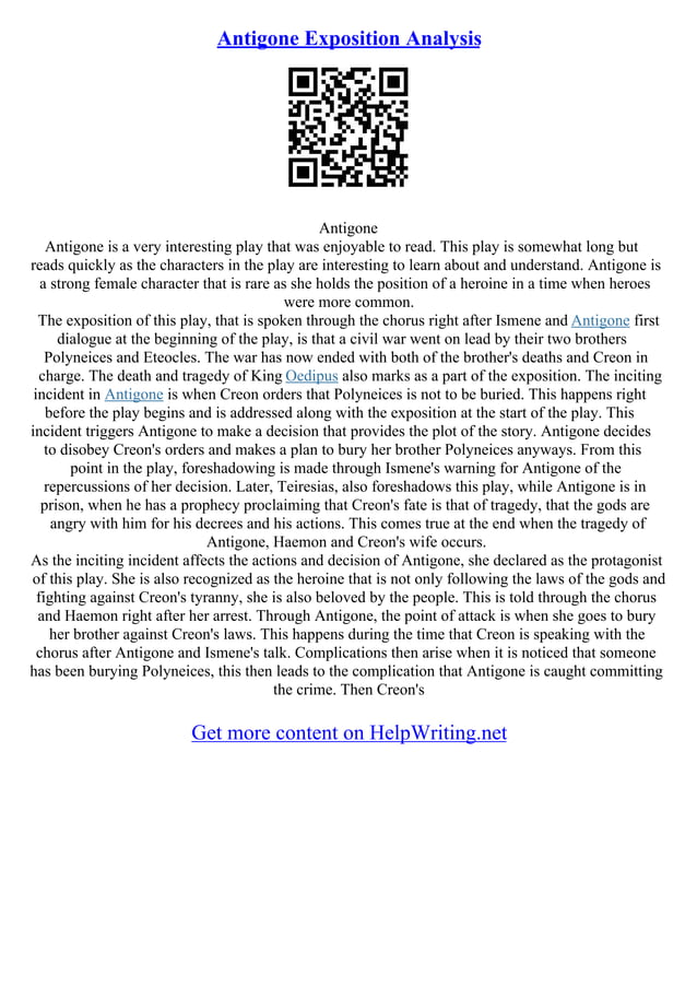 Antigone Analysis Essay | PDF