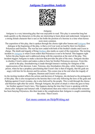 Antigone Analysis Essay | PDF