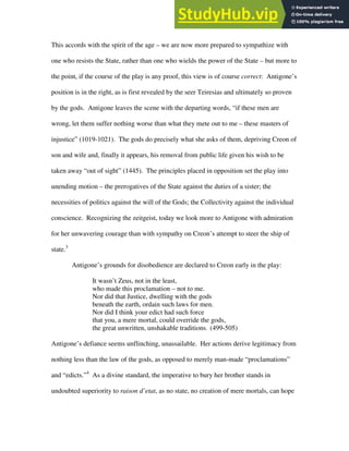 Antigone And The Limits Of Tragedy | PDF