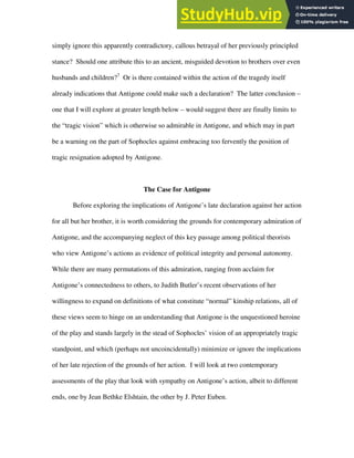 Antigone And The Limits Of Tragedy | PDF