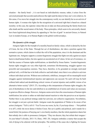 Antigone As Human Rights Activist | PDF