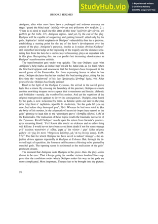 ANTIGONE AT COLONUS AND THE END(S) OF TRAGEDY | PDF