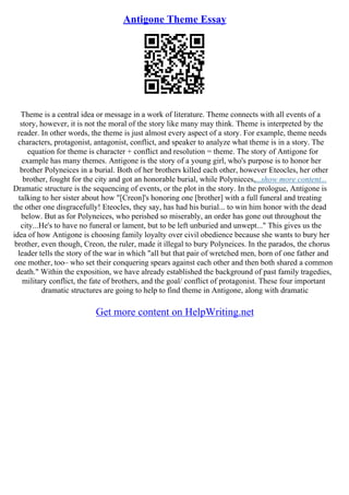 Antigone Essays | PDF