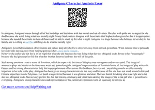 Antigone Literary Analysis | PPT