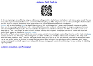 Antigone Literary Analysis | PPT