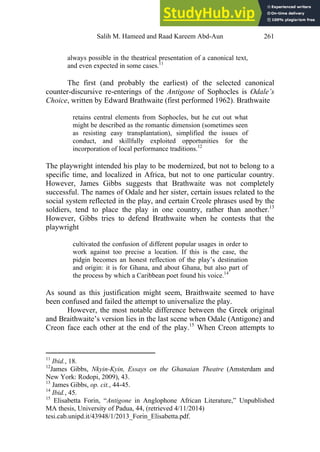 Antigone On The African Stage | PDF