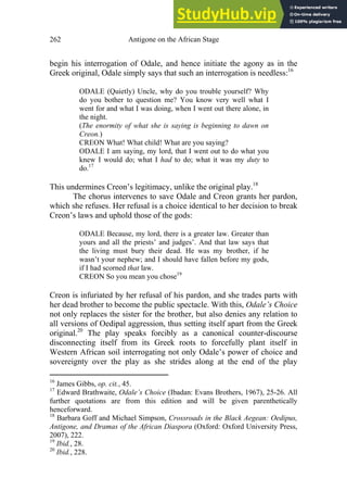 Antigone On The African Stage | PDF