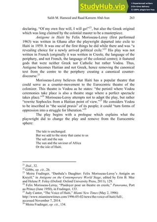 Antigone On The African Stage | PDF