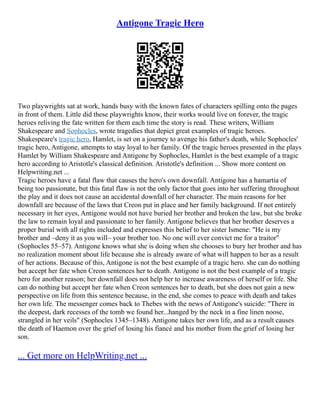 Antigone Tragic Hero | PDF