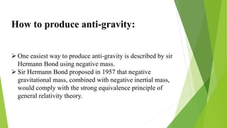 Anti gravity | PPTX