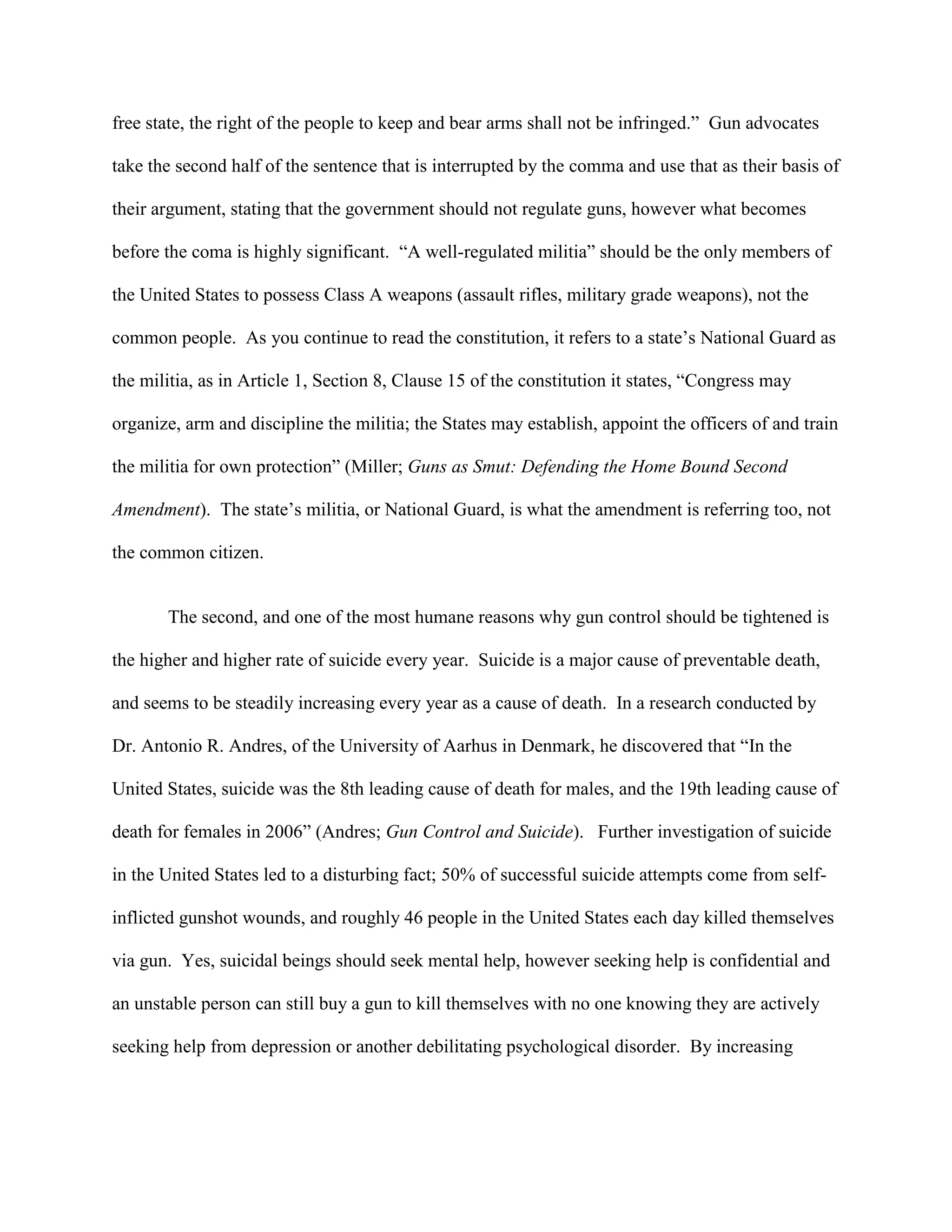 Anti gun control | DOCX | Arms & Ammunition | Sensitive Topics