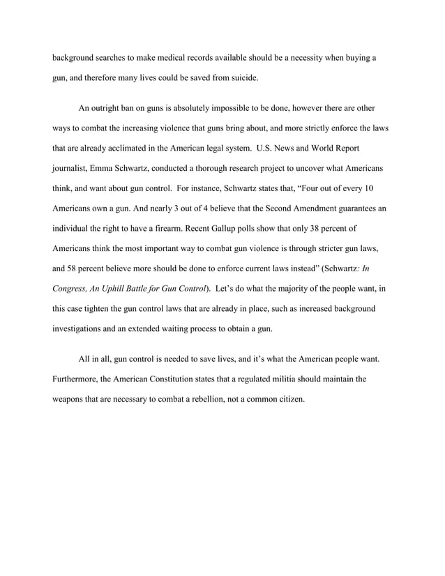 Anti gun control | DOCX | Arms & Ammunition | Sensitive Topics