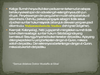 Anti Hadith Di Malaysia Interne | PPT