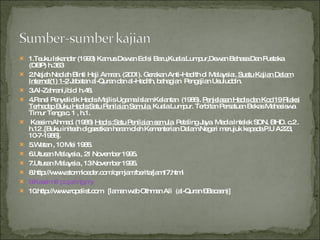 Anti Hadith Di Malaysia Interne | PPT