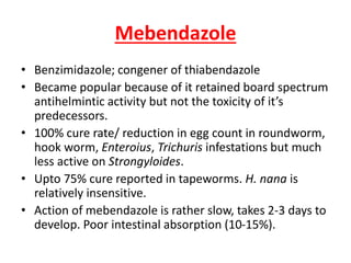 Anti helminthic drugs | PPTX