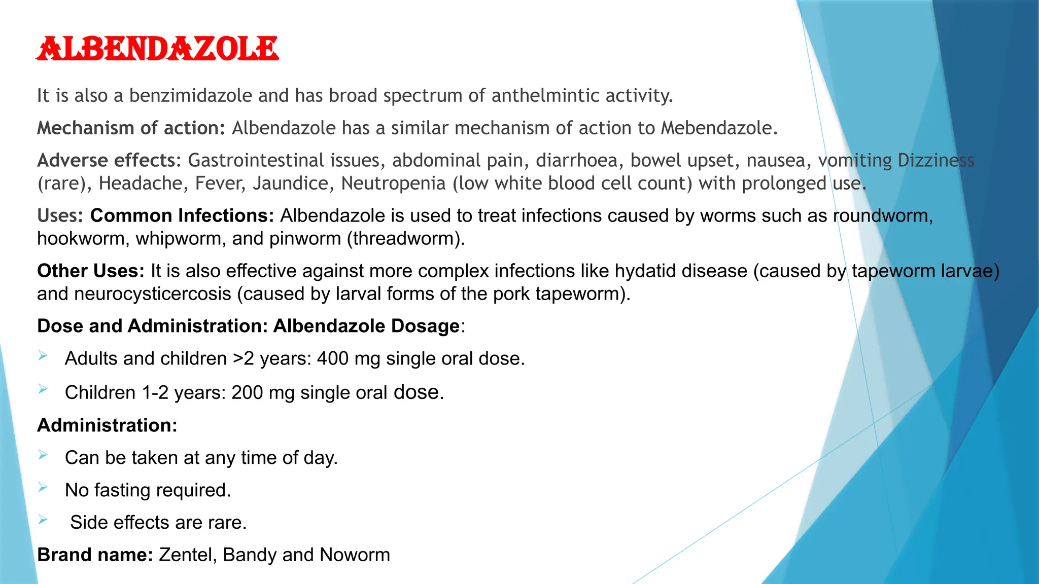 ANTHELMINTHIC: Types of Worms, Treatment, Drug Classification ...