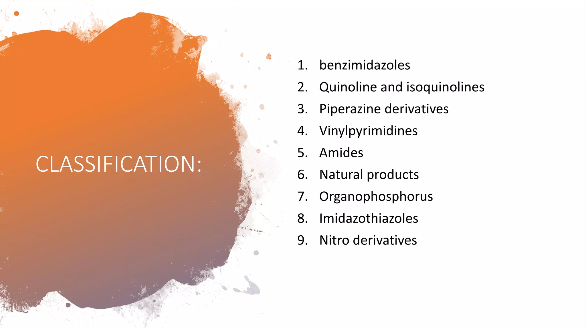 Antihelmintics drugs | PPTX | Pharmaceutical Drugs | Medical Health