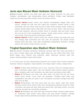 Antihemoroid wasir anjuran dokter herbal | PDF