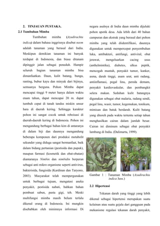 Antihipertensi ekstrak daun mimba | DOC