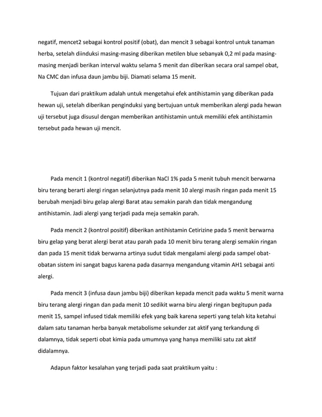 Antihistamin FARMAKOLOGI 2 AKADEMI FARMASI SANDI KARSA MAKASSAR | DOC