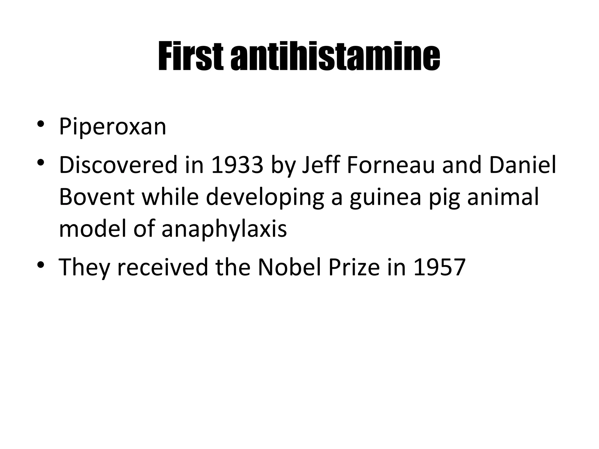 Antihistamine | PPT