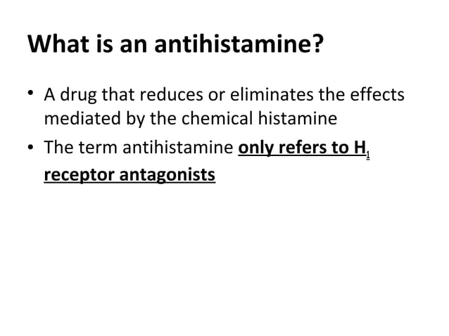 Antihistamine | PPT | Allergies | Diseases and Conditions