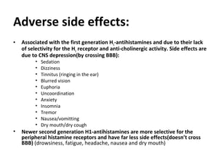 Antihistamine | PPT