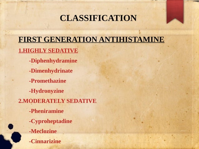 Anti histamine.First generation, second generation,Antagonism of ...