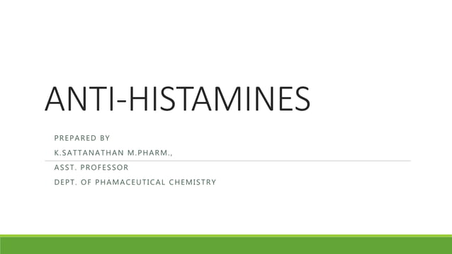 Anti histamine | PPT