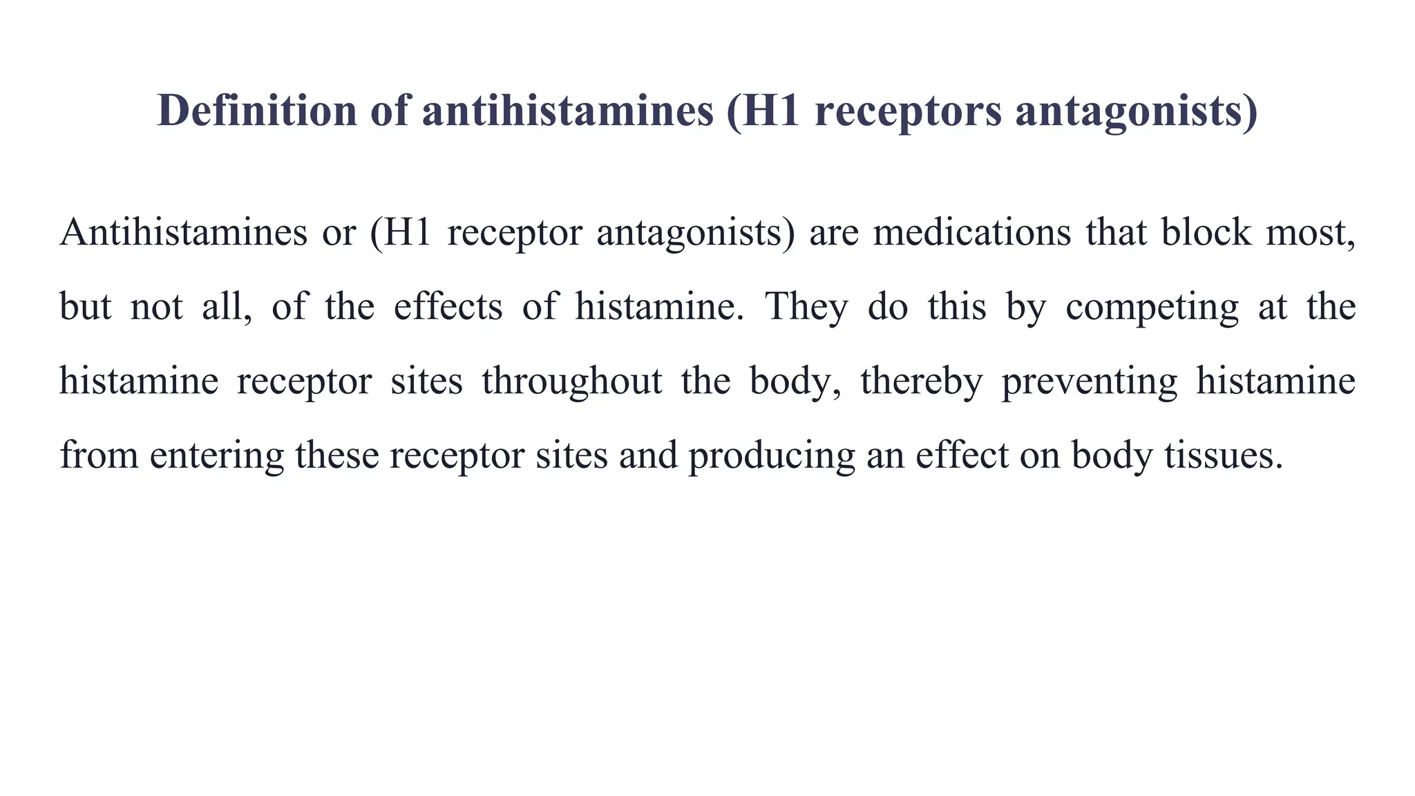 Antihistamines agents types generations. | PPTX