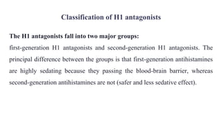 Antihistamines agents types generations. | PPTX