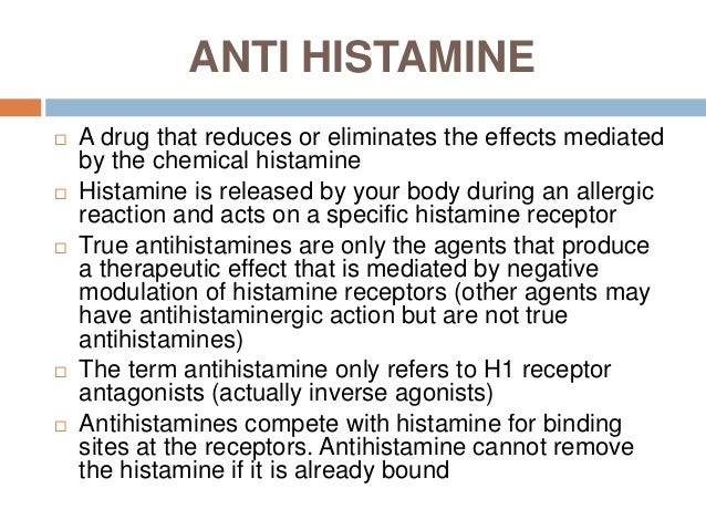 Anti histamine drug abuse