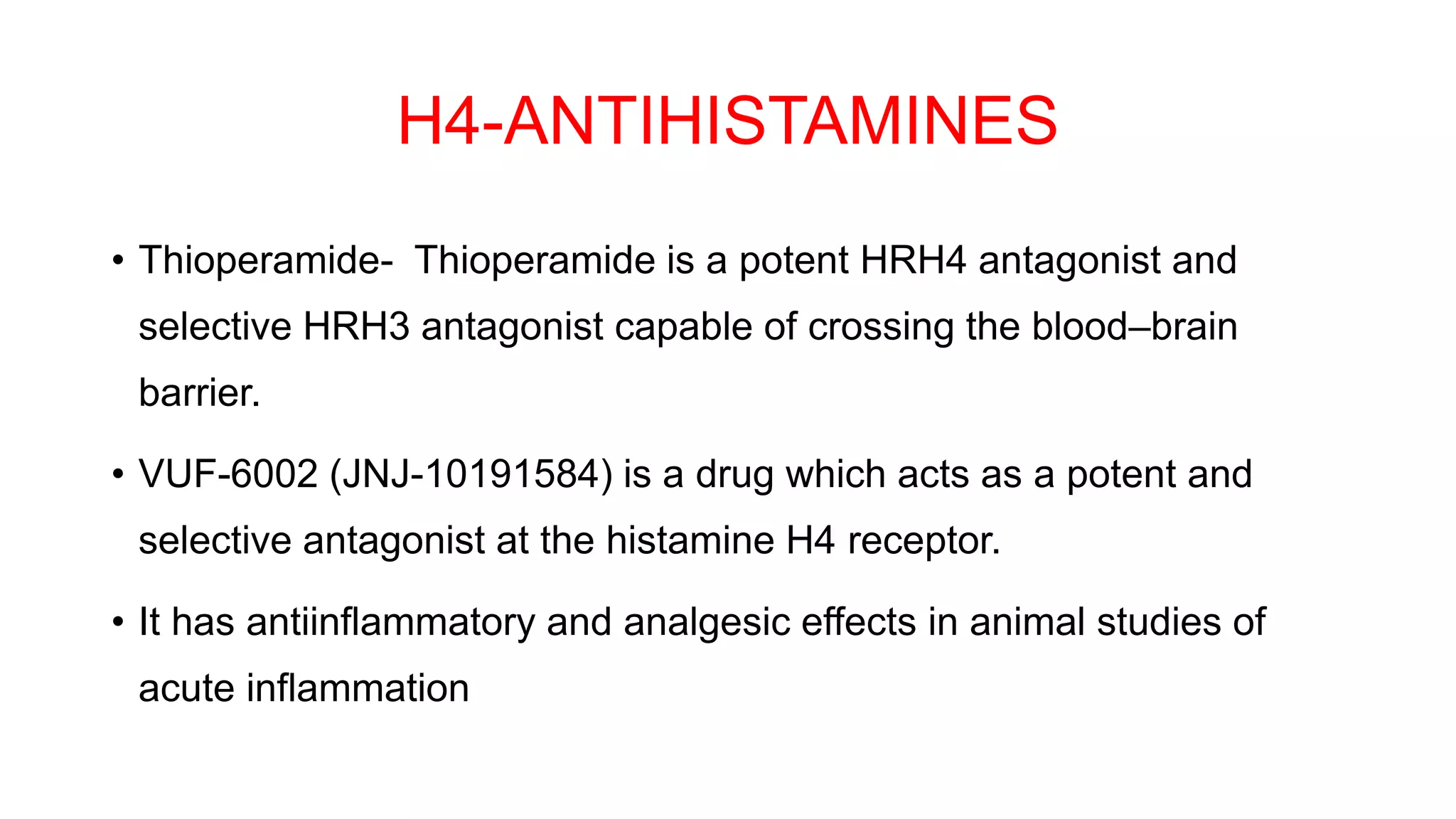 Antihistamine Drugs (Pharmacology) | PPTX