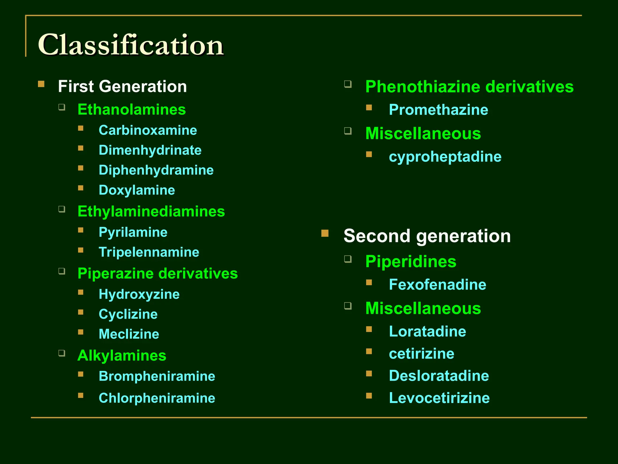 Antihistamines Drugs Pharmacology 2024.ppt | Allergies | Diseases and ...