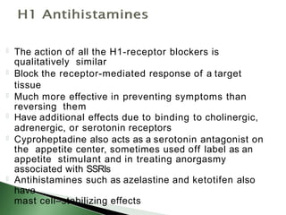 Anti histamines.pptx..................... | PPTX