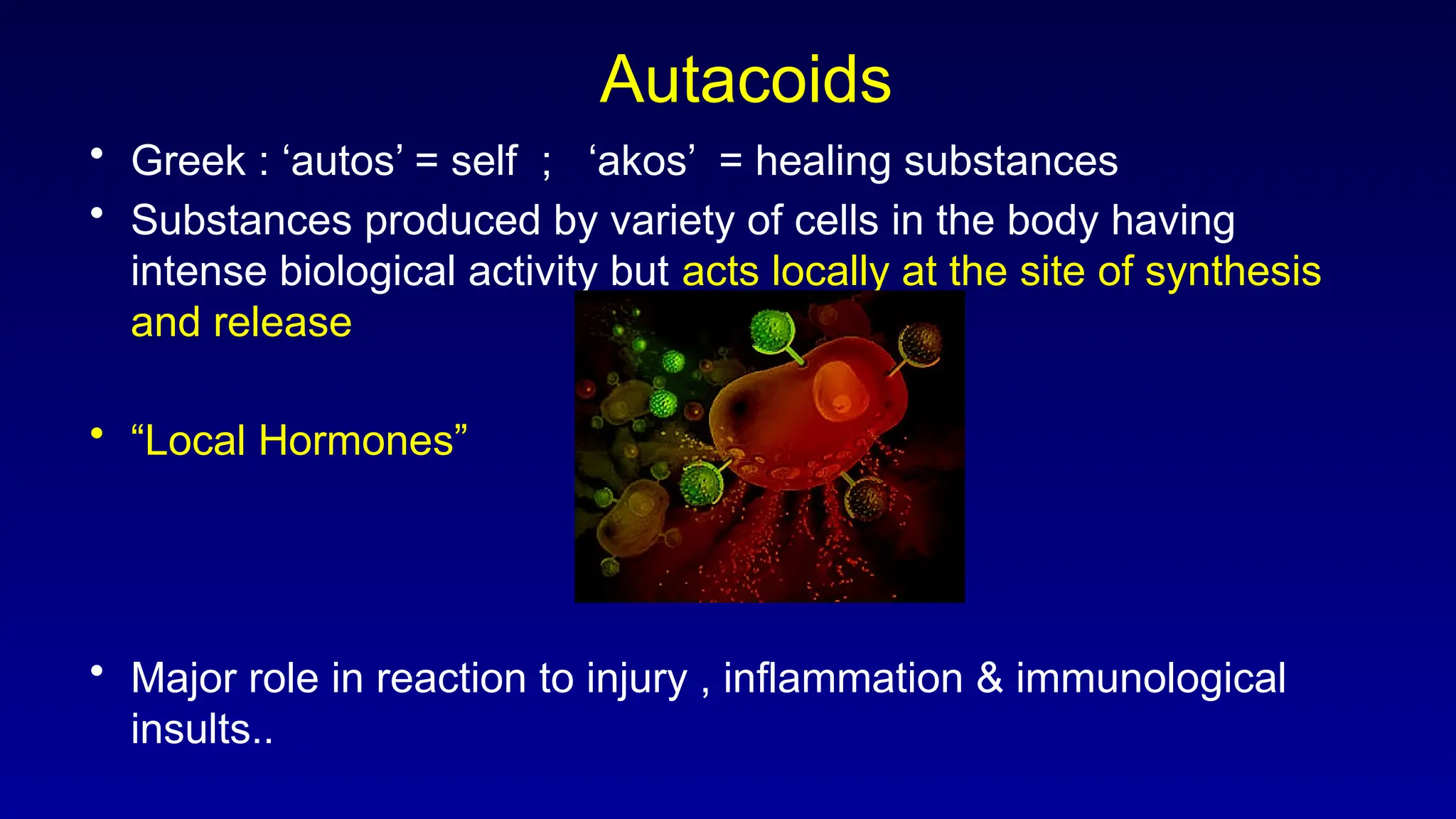 Autacoids, Histamines, Antihistamines and their pharmacology | PPTX