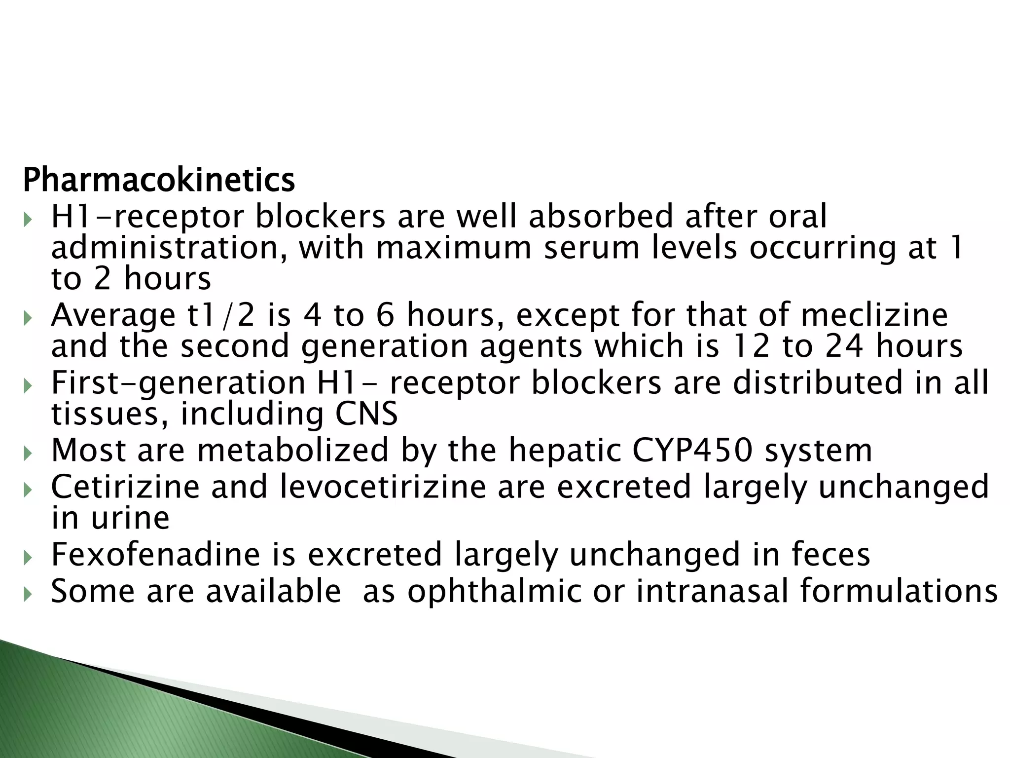 Antihistamines - Pharmacology | PDF