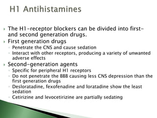 Antihistamines - Pharmacology | PDF