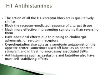 Antihistamines - Pharmacology | PDF