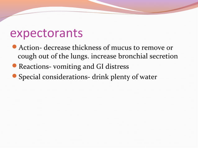 Antihistamines, antitussives, decongestants, expectorants | PPT