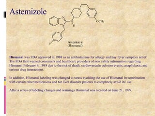 Chemistry of histamine and antihistamine drugs (H-1 and H-2 antagonist ...