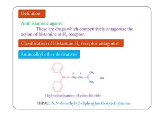 Antihistaminics-Medicinal Chemistry | PDF