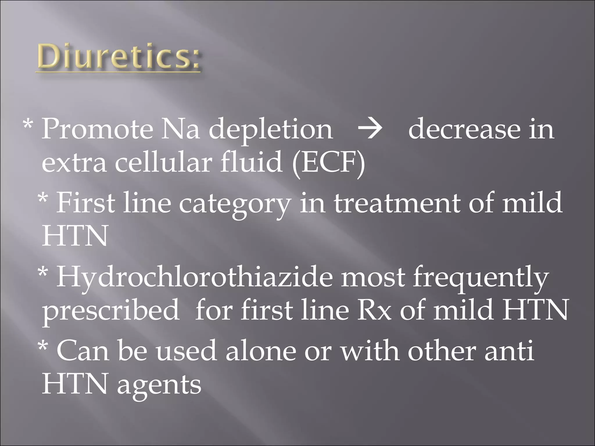 Anti hypertensive agents | PPT