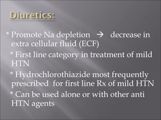 Anti hypertensive agents | PPT