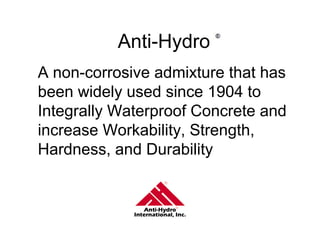 Anti Hydro Introduction | PPT