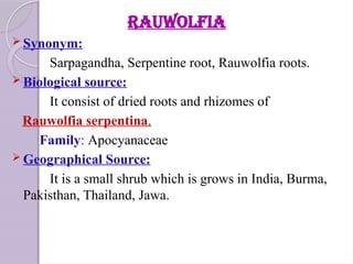 ANTIHYPERTENSIVE-RAUWOLFIA (2).pptx FOR FIRST YEAR DIPLOMA STUDENTS | PPTX